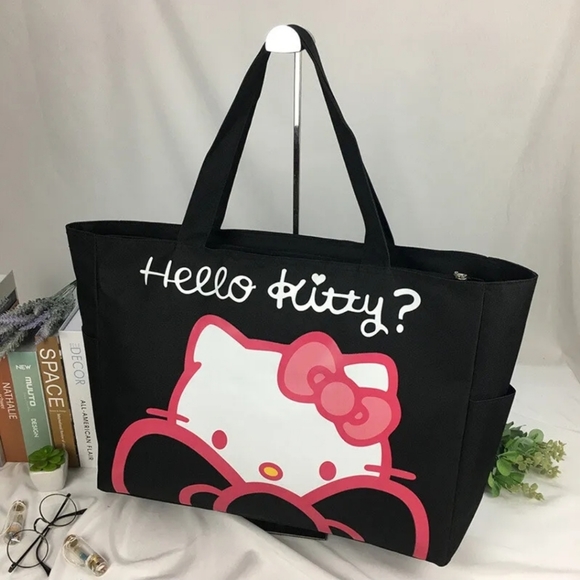 Bags | Hello Kitty Large Tote Shopping Bag Travel Bag | Poshmark